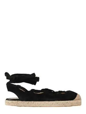TWINSET Leather Espadrilles - Black