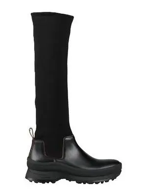 JIL SANDER Leather And Textile Boots - Black