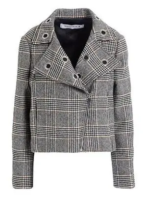 SHIRTAPORTER Flannel Glen Plaid Biker Jacket