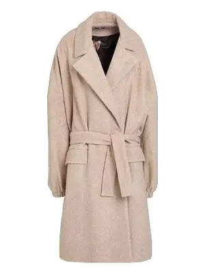 CRISTINAEFFE Belted Bouclé Coat - Beige
