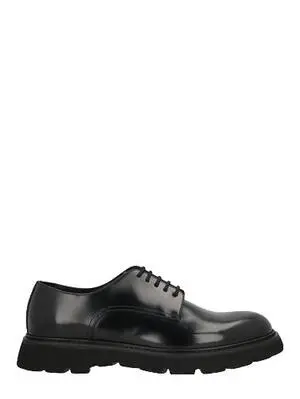 DOUCAL'S Lace-up Leather Derby Shoes - Black