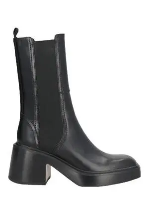 Maje Ankle Boots In Leather - Black
