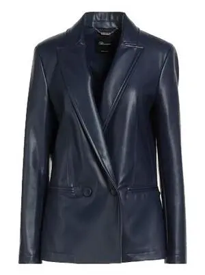 Blumarine Coated Double-breasted Blazer - Blue