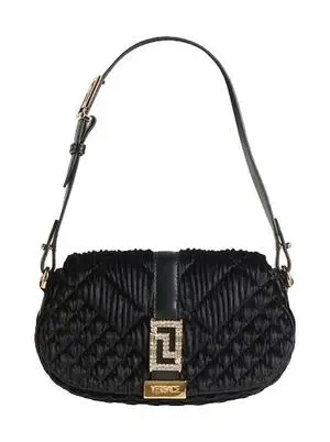 Versace Flap Bag With Appliqués Black
