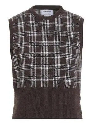 Thom Browne Cashmere Geometric-print Sweater - Beige