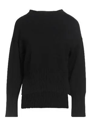 Alpha Studio Solid Merino Wool Sweater - Black