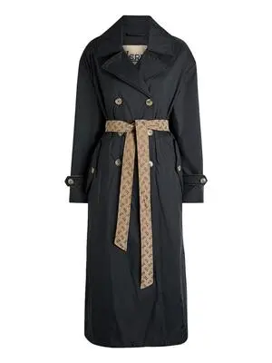 Herno Quilted Shell Trench Coat - Navy