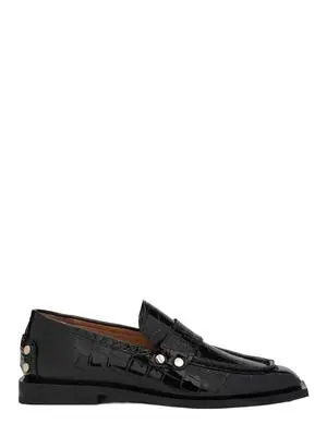 GANNI Square-toe Loafers - Black