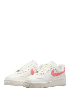 Nike Air Force 1 '07 SE Basketball Sneakers Sail/ Hot Lava/ Silver