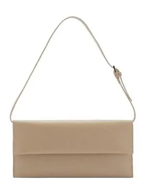 Mango Faux Leather Shoulder Bag - Medium Brown