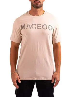 MACEOO Logo Graphic T-shirt - Light Brown