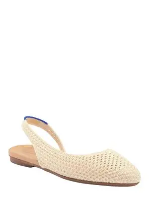 Rothy's The Almond Slingback Off White Mesh