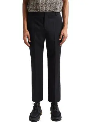 Balmain Tailored Wool Straight Leg Pants - Black