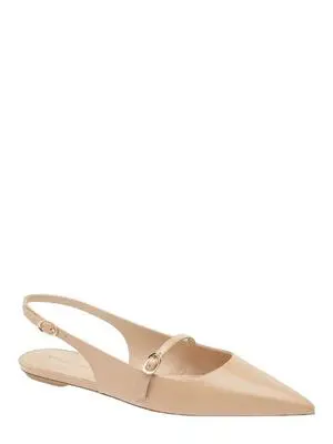STUART WEITZMAN Emilia Mary Jane Slingback Flats - Adobe Smooth Calf