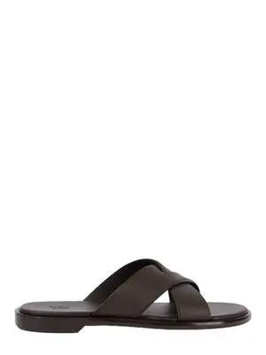 Zegna Leather Sandals - Brown