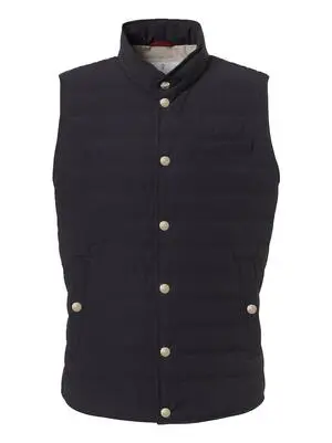 Brunello Cucinelli Technical Puffer Vest - Blue