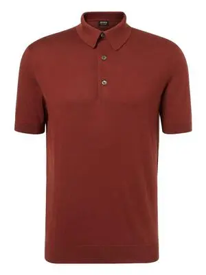 Zegna Cotton Polo Shirt - Brown