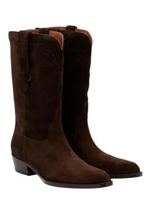 Paris Texas Hilda 35 Suede Cowboy Boots - Brown