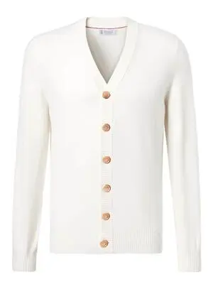 Brunello Cucinelli Cashmere Cardigan - White