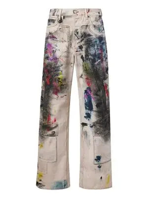 Acne Studios 1981 Trompe L'oeil Canvas Cargo Pants - White