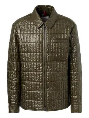 Moncler Madiere Padded Quilted Shirt Jacket - Green