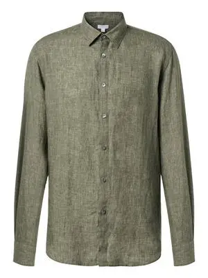 Sunspel Linen Shirt - Green