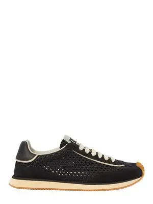 Dolce & Gabbana Dg Cushion Suede-trimmed Sneakers - Black