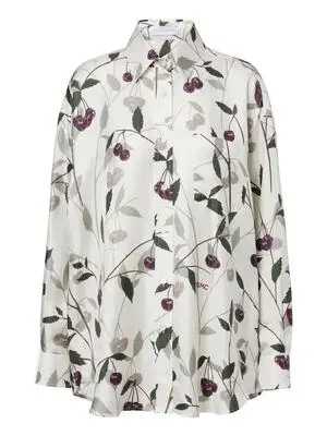 Stella McCartney Printed Silk Twill Shirt - White
