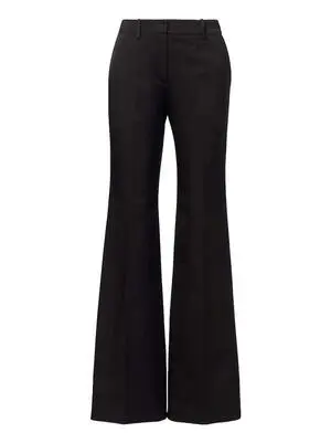 Magda Butrym Cotton And Silk Flared Pants - Black