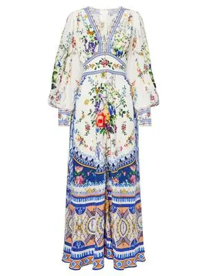 Camilla Printed Silk Crêpe Maxi Dress - Multicoloured