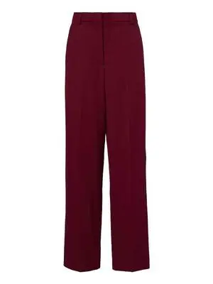 Stella McCartney Wool Straight Pants - Burgundy