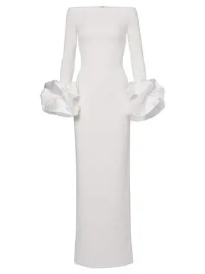 Solace London Talia Off-Shoulder Gown White