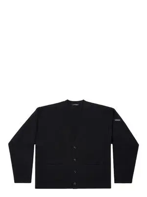 Balenciaga Double-faced Wool Knit Cardigan - Black