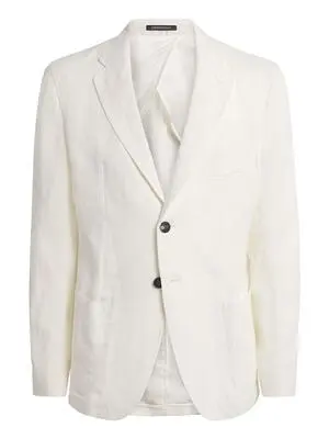 Emporio Armani Linen Blazer - White