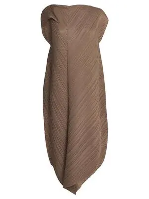 Issey Miyake Flare Midi Dress - Brown