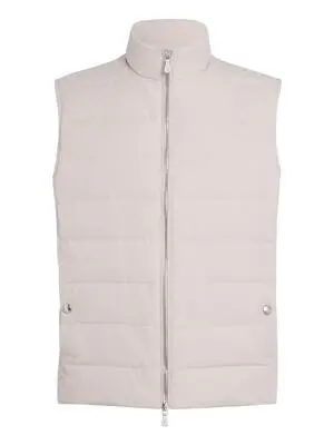 Eleventy Down Cotton-nylon Gilet - Beige
