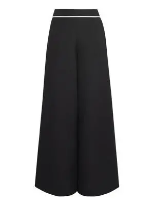 Simkhai Linen-blend Wide-leg Trousers - Black
