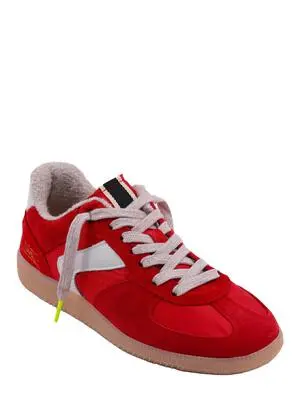 SHU SHOP Sylvia Lace-up Sneakers - Red Suede