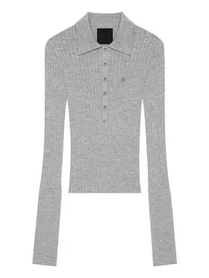 Givenchy Long-sleeve Polo - Grey