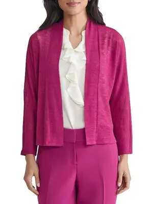 KASPER Dolman Knit Cardigan Sweater Cerise