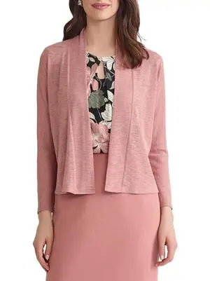 KASPER Dolman Knit Cardigan Sweater Tearose
