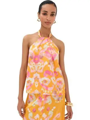Figue Florentine Top - Aquarelle Ikat Marigold