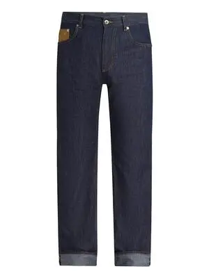 Bottega Veneta Rinsed Denim Intreccio-pocket Jeans - Indigo