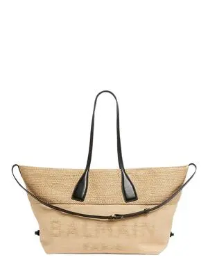 Balmain Track Tote Bag - Gsw Naturel Smog