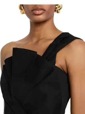 JBQ Opal Pleated Crop Top - Black