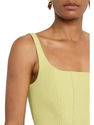 TOCCIN Rhea Cropped Corset Tank - Macha