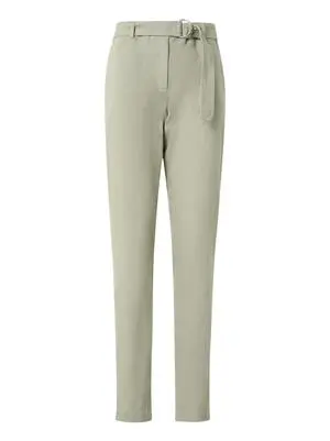 Akris Belted Straight-leg Denim Pants - Pistachio