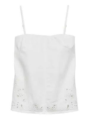 Rag & Bone Ultra Featherweight Aurora Embroidered Top - Whteyelet
