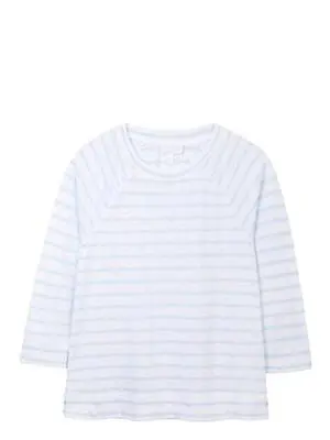 THE WHITE COMPANY Stripe-print Cotton-jersey Top - White/blue
