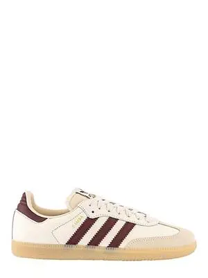 Adidas Samba Og Leather Trainers - Wonder White Shadow Red